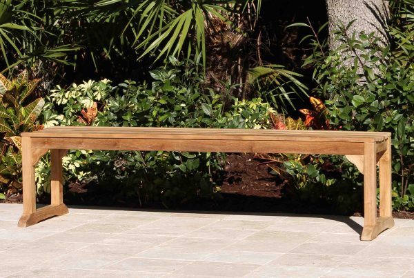 Java 72in Backless Teak Bench – Oceanic Teak Furniture