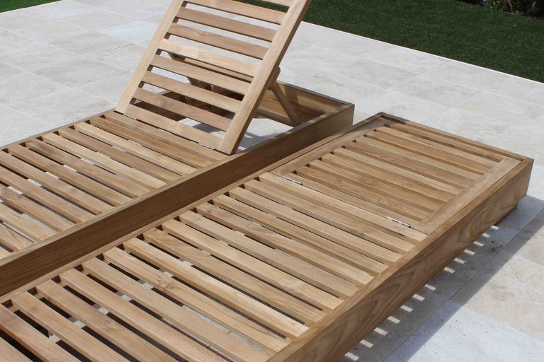 Set of 2 Teak Block Loungers & Cushions – Oceanic Teak Furniture