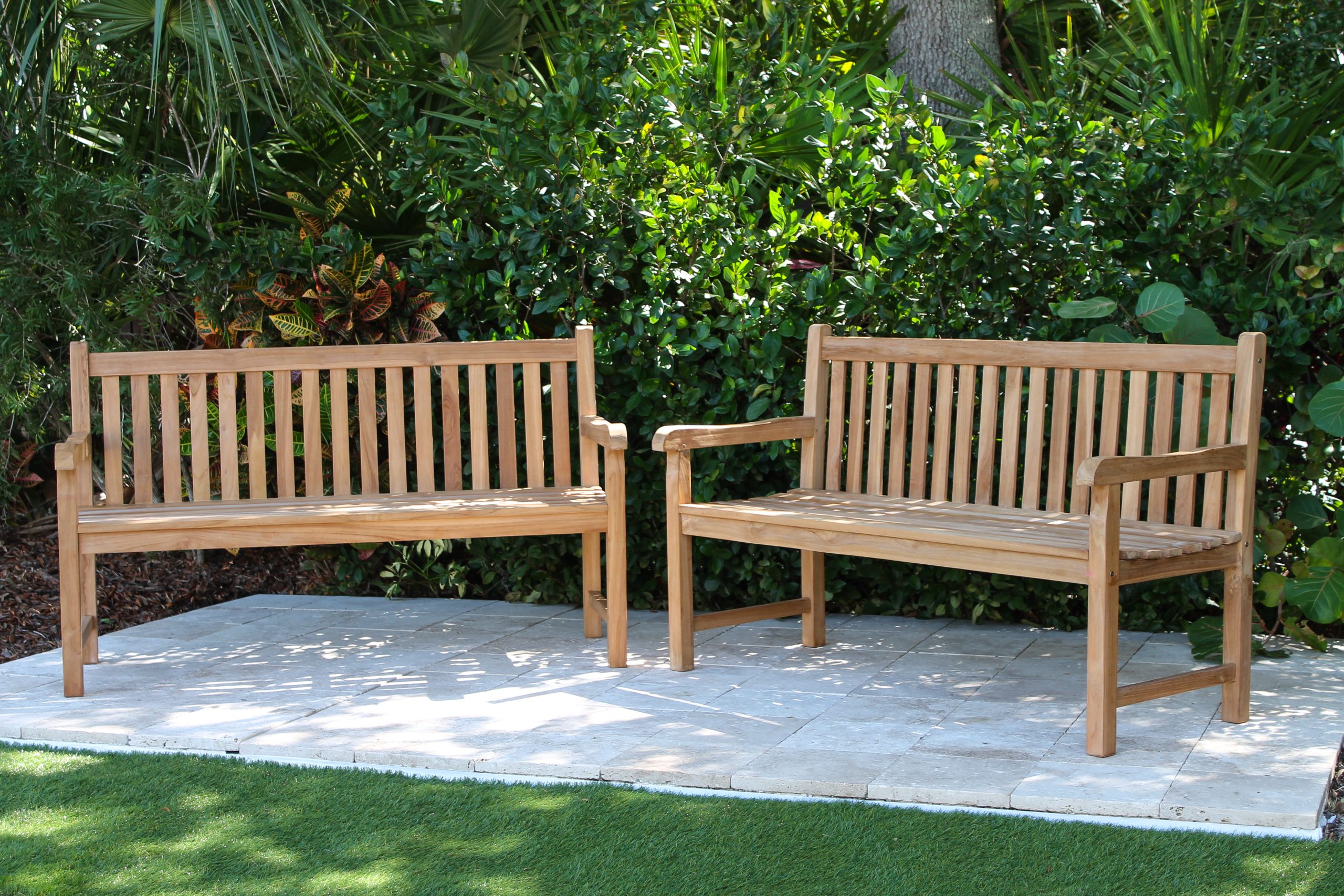 WAREHOUSE CLEARANCE – Set of 2 Classic Java 60in Teak Benches – Oceanic ...