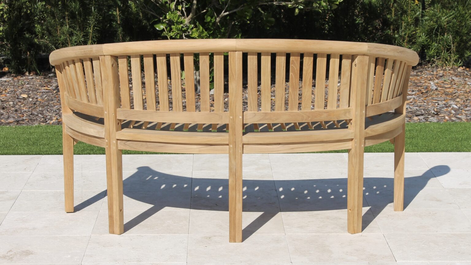 Teak 64in Deluxe Banana Bench – Oceanic Teak Furniture